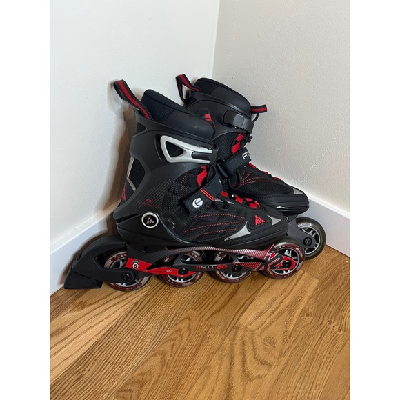 K2 | Shoes | K2 Fit 8 Mens Inline Skates Black Red Rollerblades Size Us ...